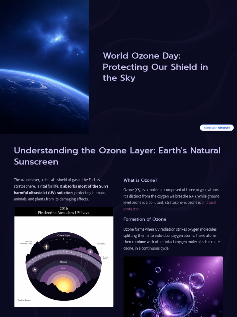 World Ozone Day Protecting Our Shield in The Sky | PDF | Ozone ...