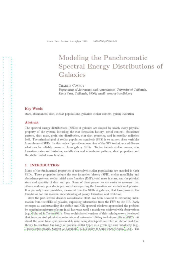 Modeling The Panchromatic Spectral Energy Distributions of Galaxies ...