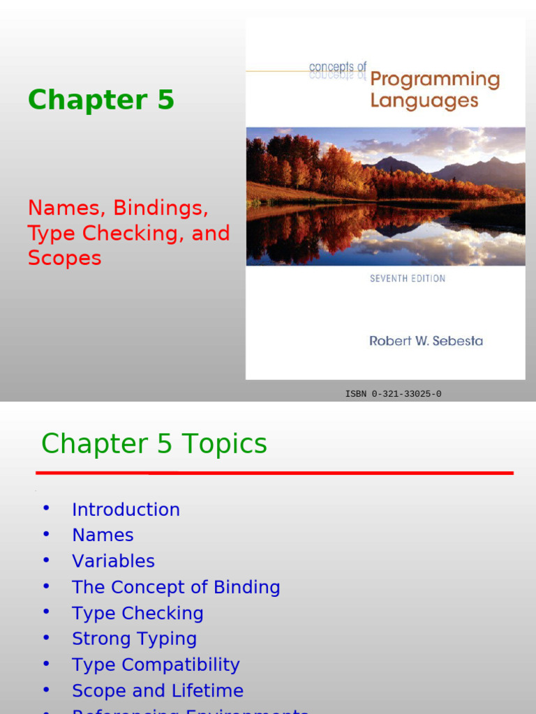 Names, Bindings, and Type Checking in Programming | PDF | Variable ...