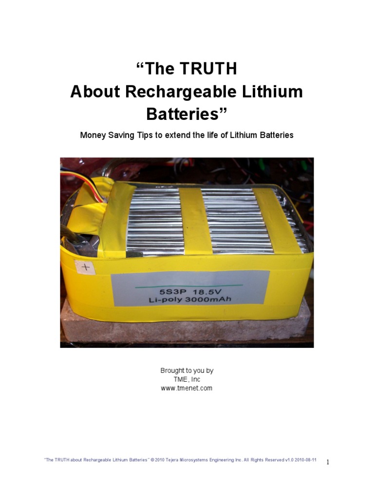 Lithium Battery Secrets | PDF | Battery (Electricity) | Rechargeable ...
