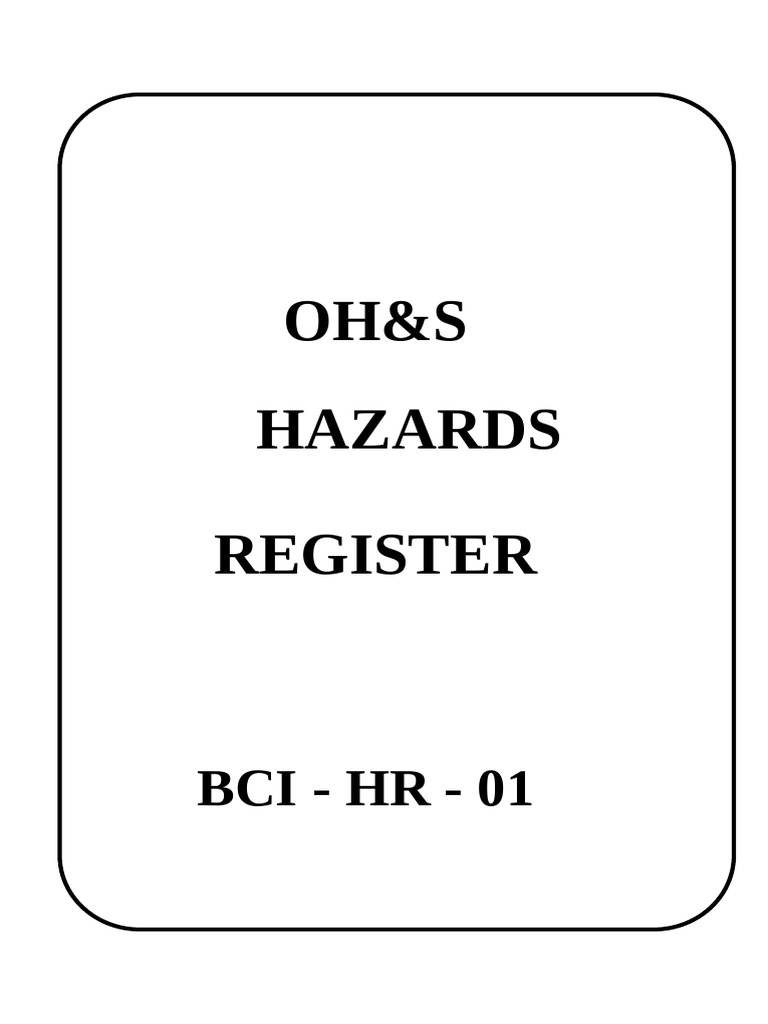 Ohsas Hazard Register | PDF | Waste | Occupational Safety And Health