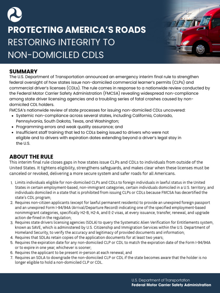 FMCSA | PDF | Government And Personhood | International Law