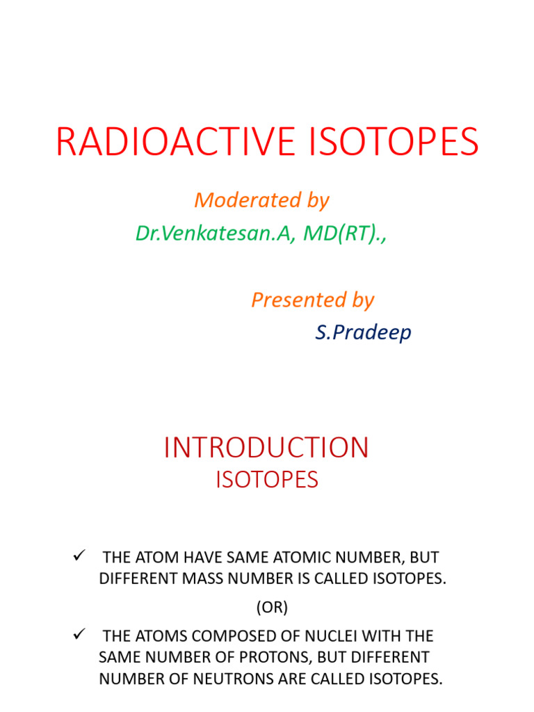 Understanding Radioactive Isotopes | PDF | Radioactive Decay | Isotope