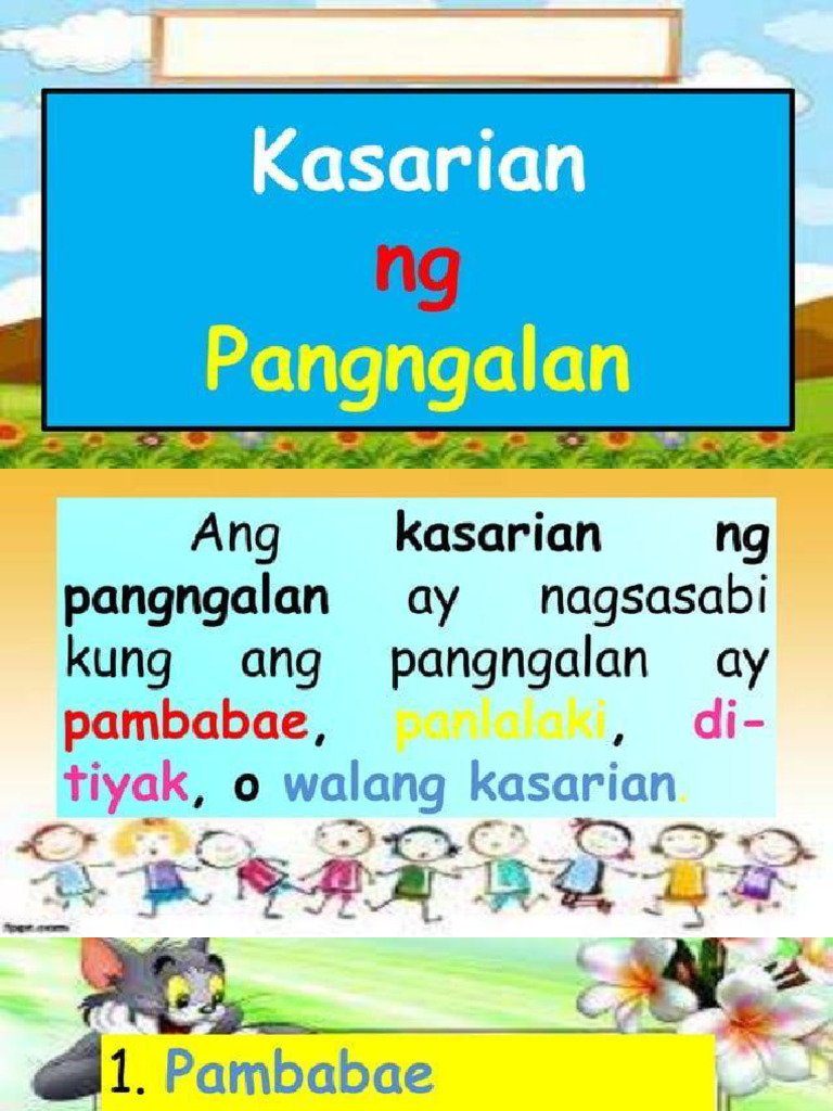 Kasarian NG Pangngalan | PDF