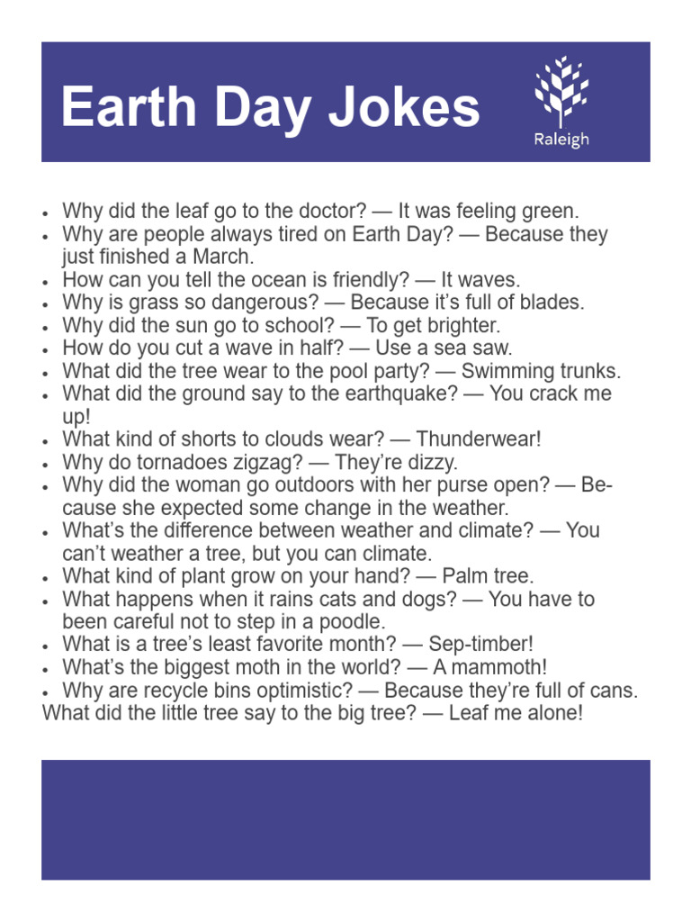 Earth Day Jokes for Eco-Friendly Fun | PDF