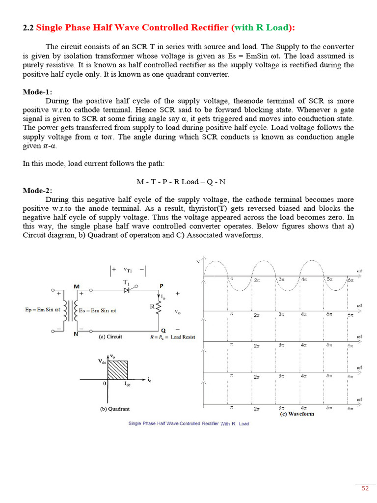 Single Phase Half Wave Rectifier Analysis | PDF | Rectifier | Electronics