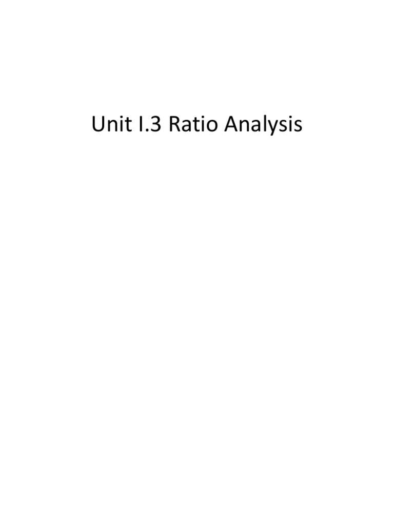 Comprehensive Guide to Ratio Analysis | PDF | Equity (Finance ...
