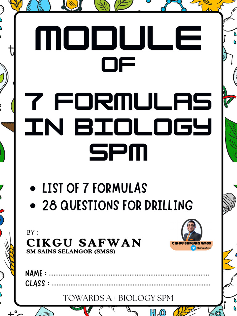 Modul of 7 Formulas in Biology SPM (Student Edition) | PDF