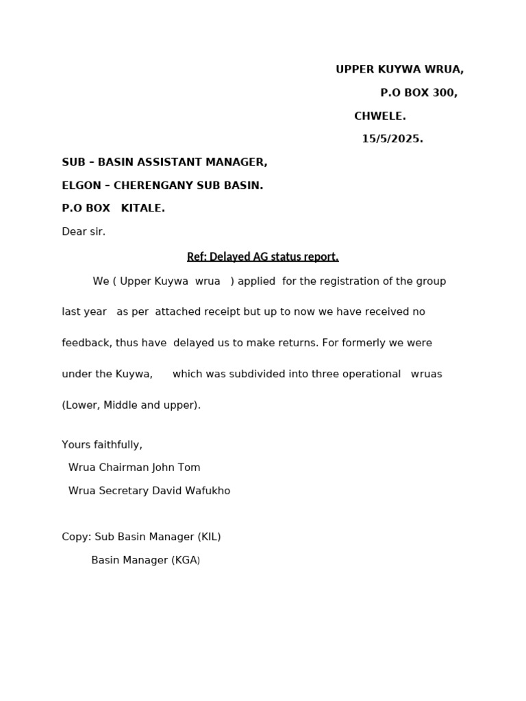 Delayed AG Status Report Submission | PDF