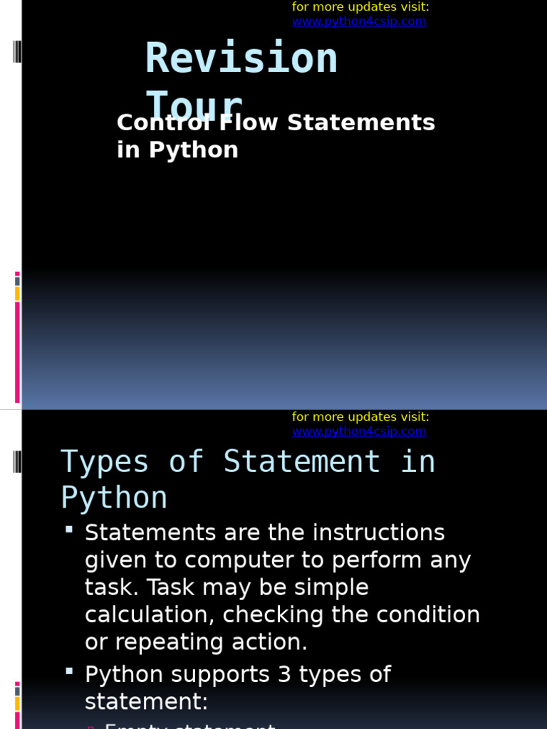 Python - Revision Tour | PDF | Control Flow | Python (Programming Language)