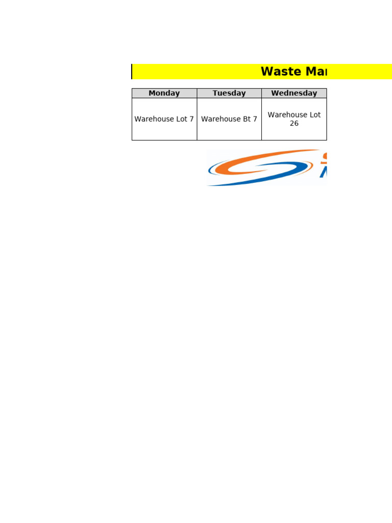 Waster Schedule | PDF