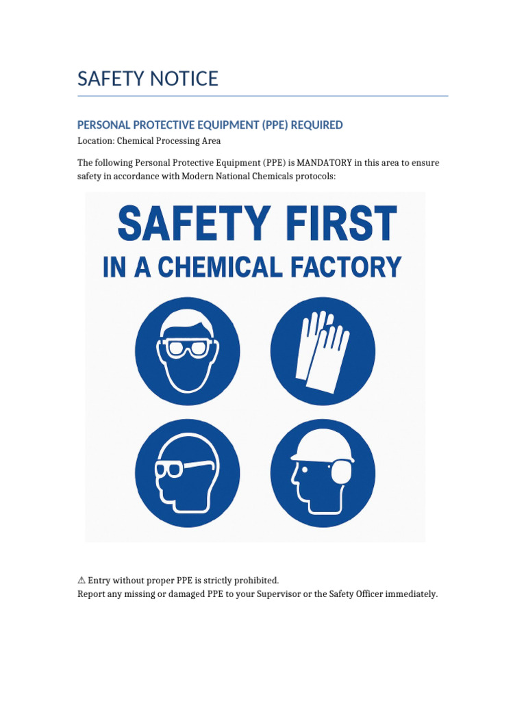 PPE Safety Signage With Image | PDF