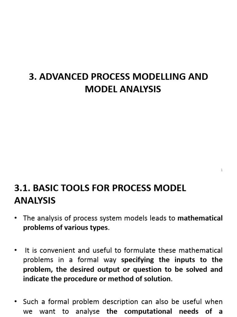 Advanced Process Model Analysis Techniques | PDF | Nonlinear System ...