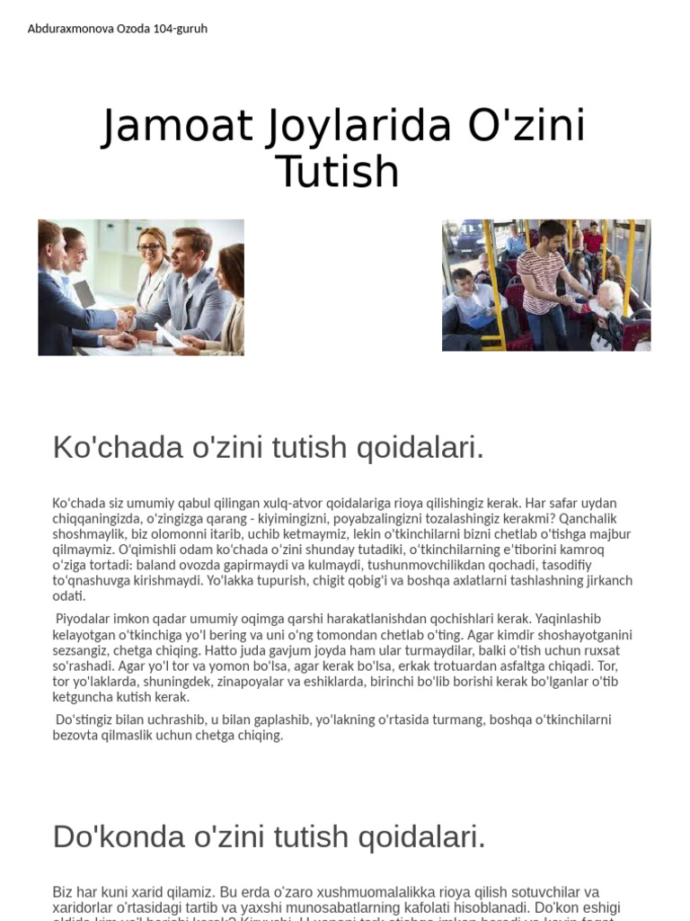 Jamoat Joylari | PDF