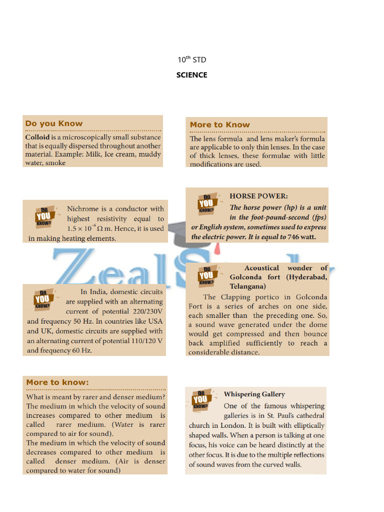 10th Grade Science Study Guide | PDF