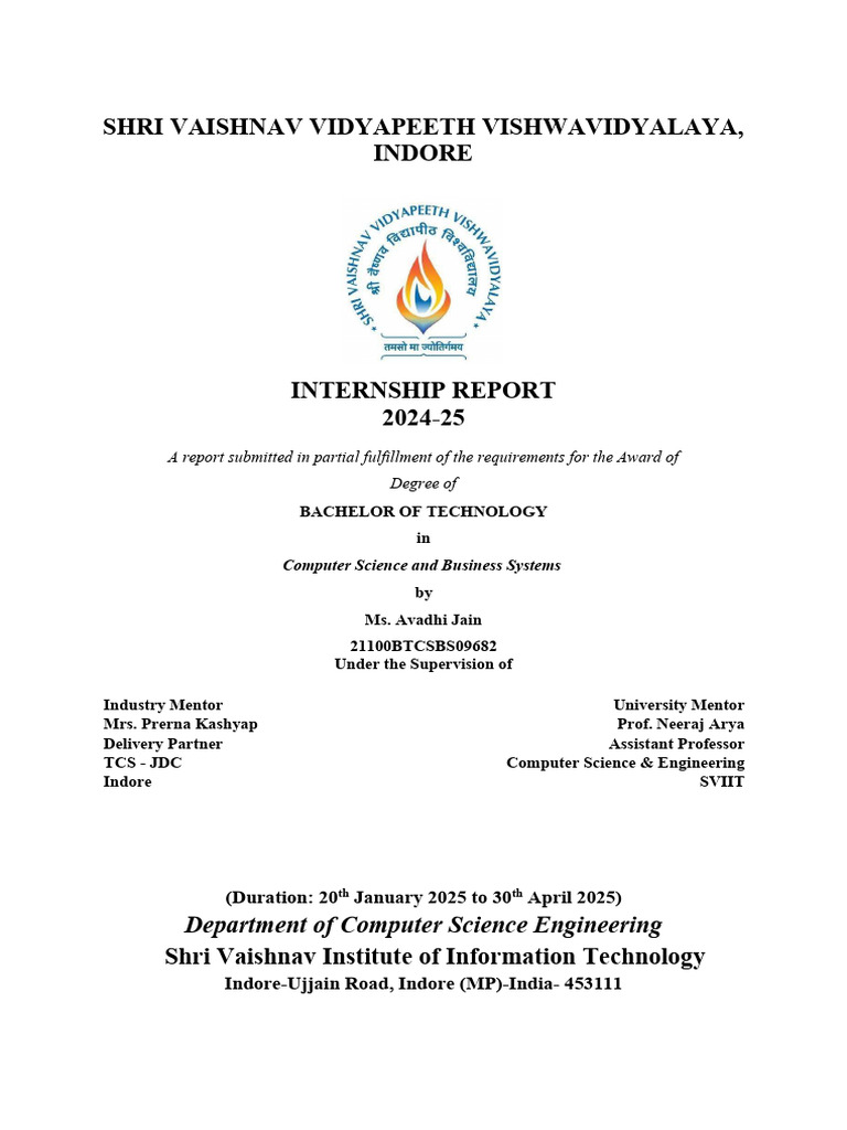 Final Year Report - Avadhi Jain | PDF | Artificial Intelligence ...