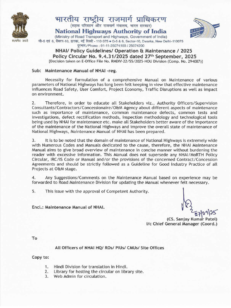 Policy Circular No. 9.4.31 | PDF
