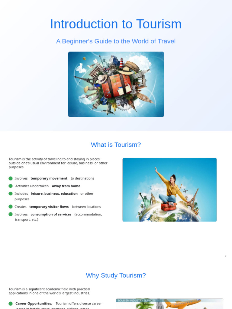 Lecture 1 Introduction To Tourism | PDF | Tourism | Natural Environment