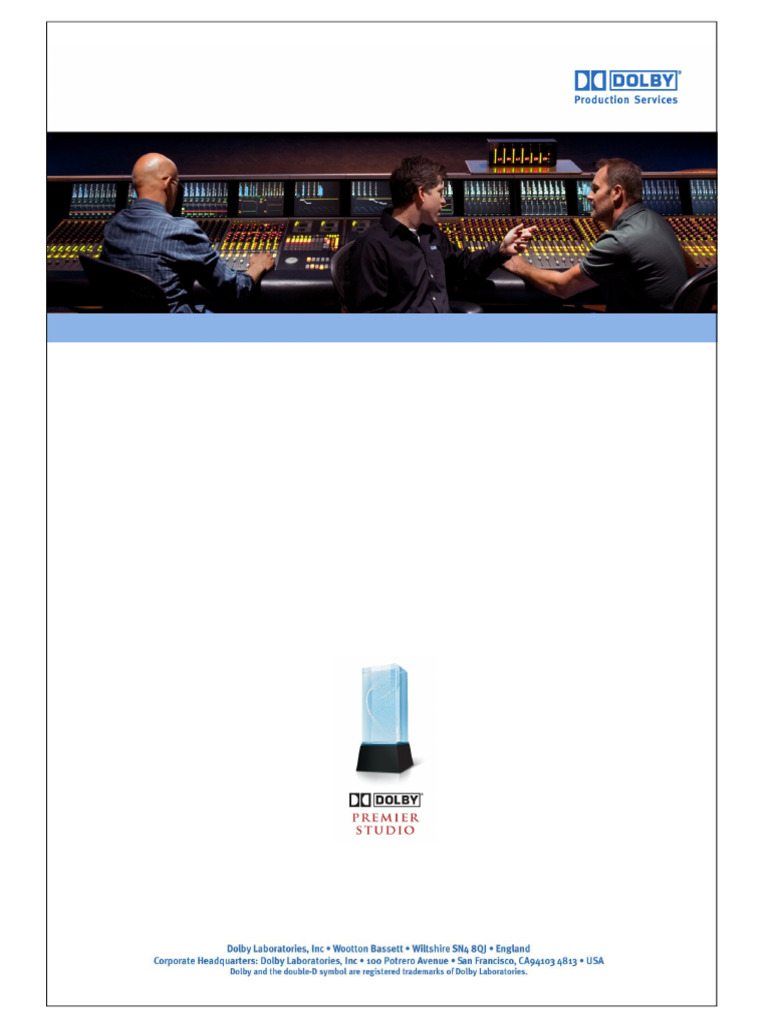 Dolby Studio Certification Requirements | PDF | Loudspeaker | Sound ...