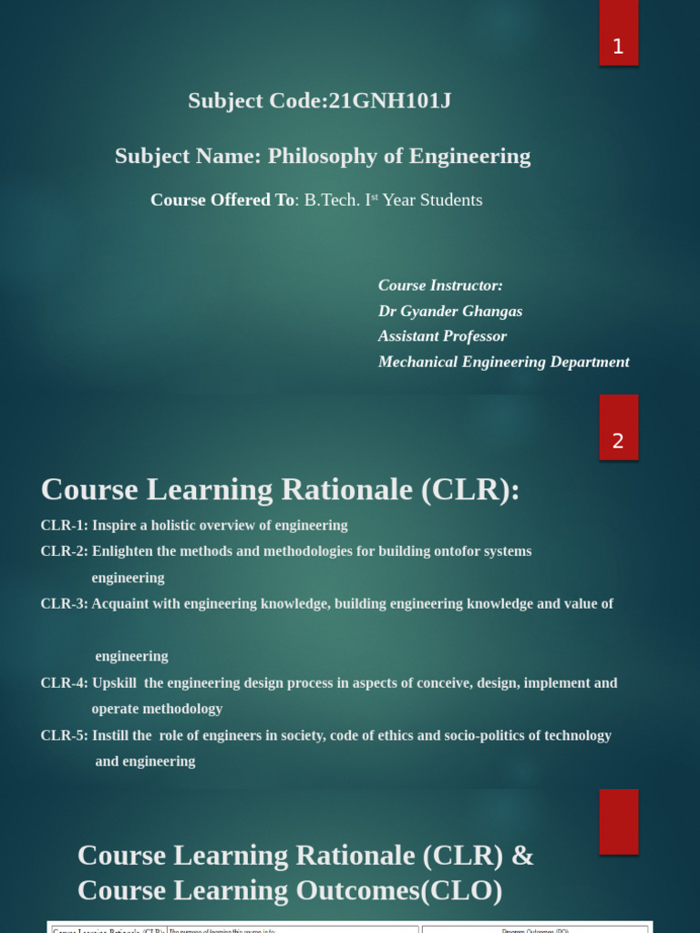 Philosophy of Engineering Course Overview | PDF | Engineering | Science