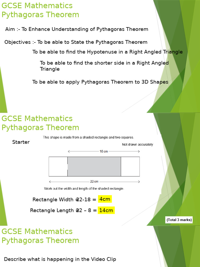 Lesson 17 - Pythagoras | PDF | Elementary Geometry | Euclidean Geometry