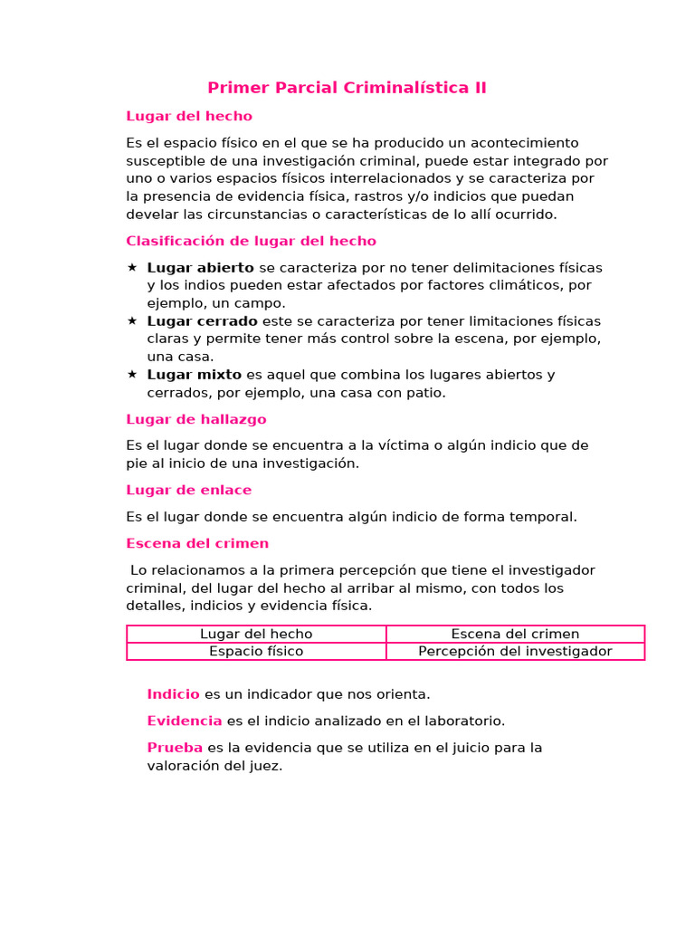 Resumen Parcial Crimi II | PDF | Sangre
