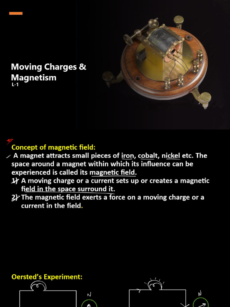 Moving Charges and Magnetism L-1 | PDF