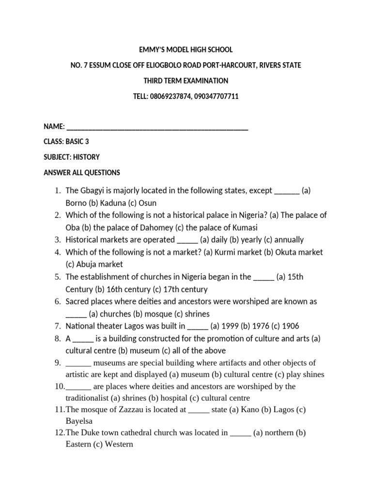 Basic 3 History | PDF