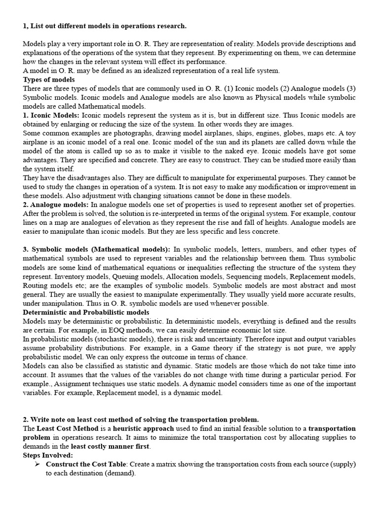 Operations Research | PDF | Monte Carlo Method | Mathematical Optimization