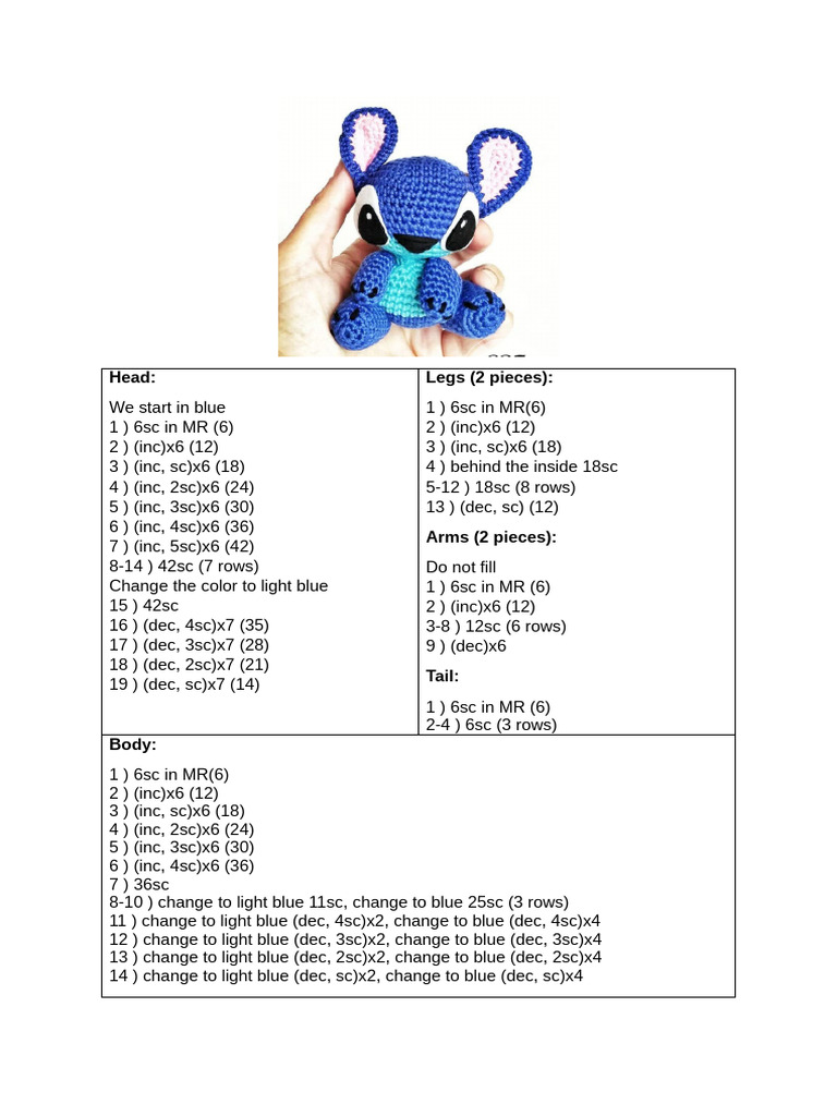 Stitch (Lilo & Stitch) Pattern | PDF