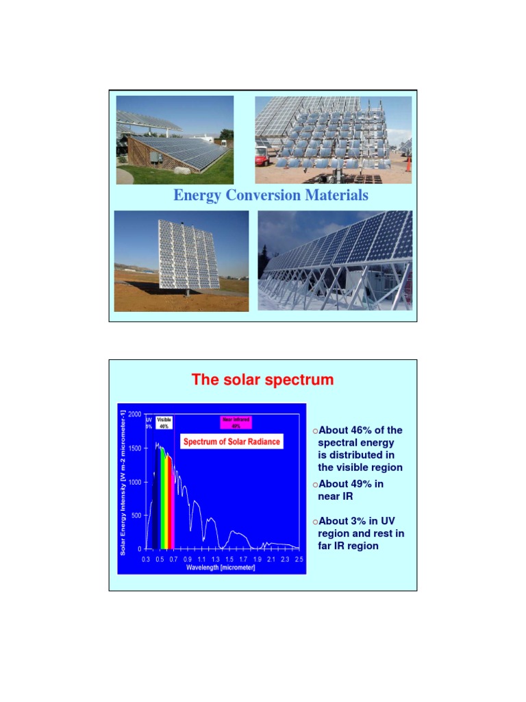 Solar Energy Conversion Techniques | PDF | Silicon | Semiconductors