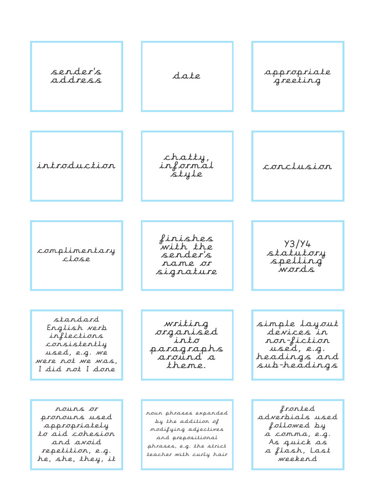 Word Cards Small - Precursive | PDF