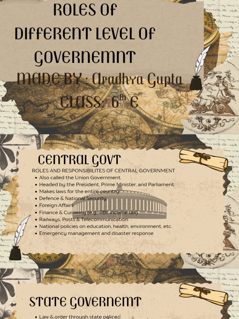 Roles of Different Level of Governemnt | PDF