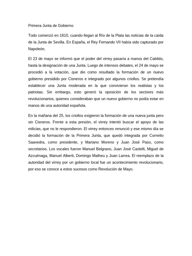 Proceso Politico 1810 1816 | PDF