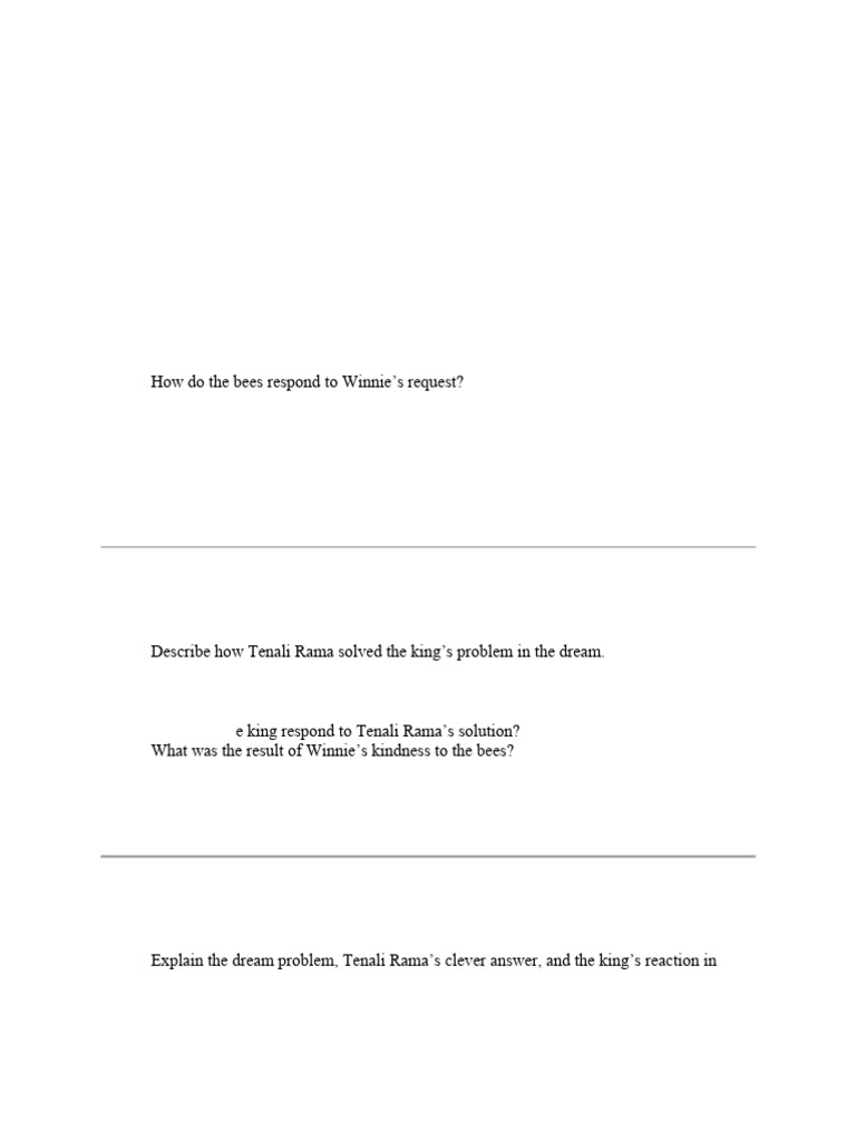 Short Answer Questions on Stories and Poems | PDF