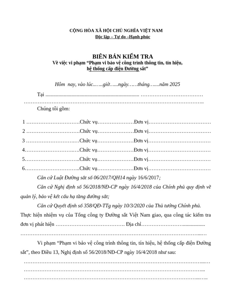 Mẫu BB VI Phạm HL TTTH | PDF
