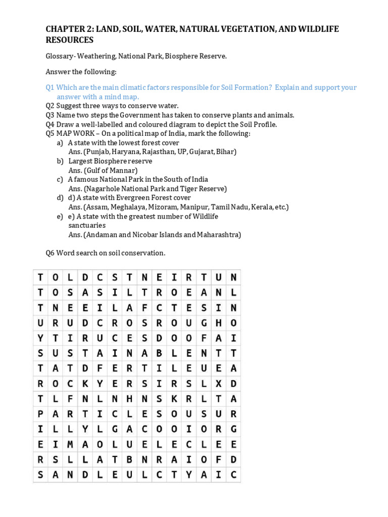 Land Soil Water Natural Vegetation and Wildlife Resources | PDF | Soil | Conservation Biology