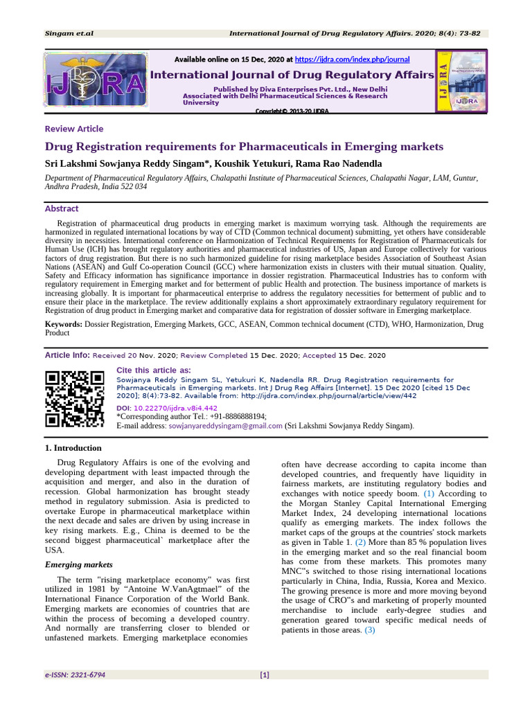 Drug Registration Requirements For Pharm | PDF | Gulf Cooperation ...