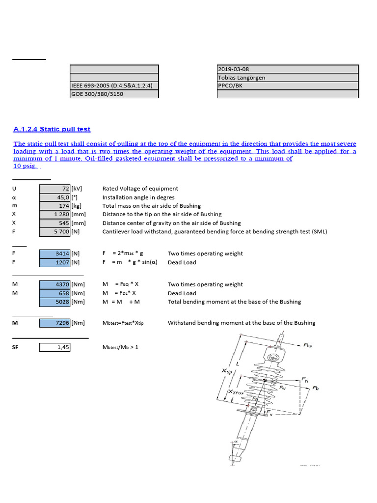 Seismic Static Coefficient Calculations On Transformer Bushings For Um ...