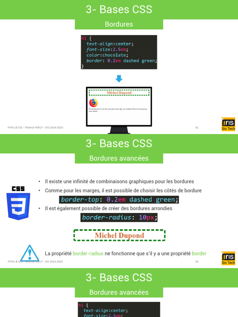 Introduction aux Bordures et Arrière-plans CSS | PDF | Html | Élément HTML
