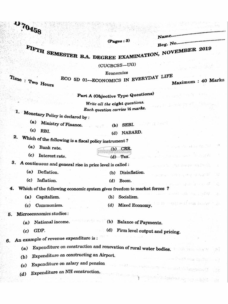 Economics in Everyday Life Eco 5d 01 2019 November | PDF