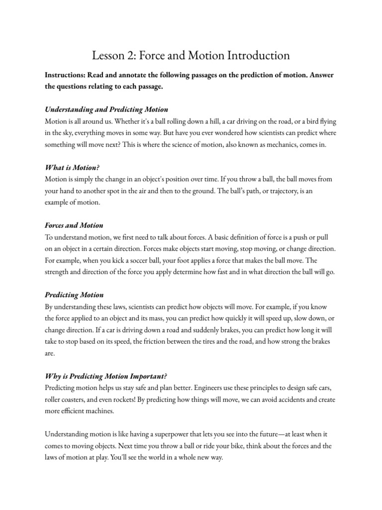 Physics Green Book Lesson 2 | PDF | Force | Acceleration