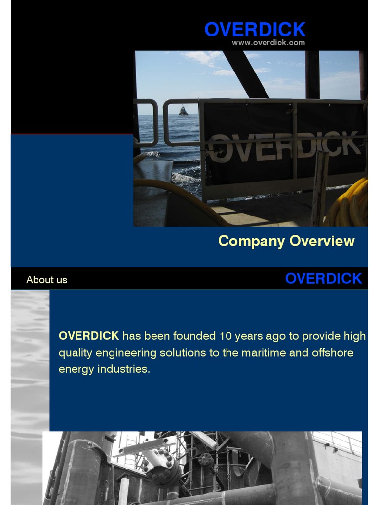 Overdick: Company Overview | PDF | Naval Architecture | Underwater Diving