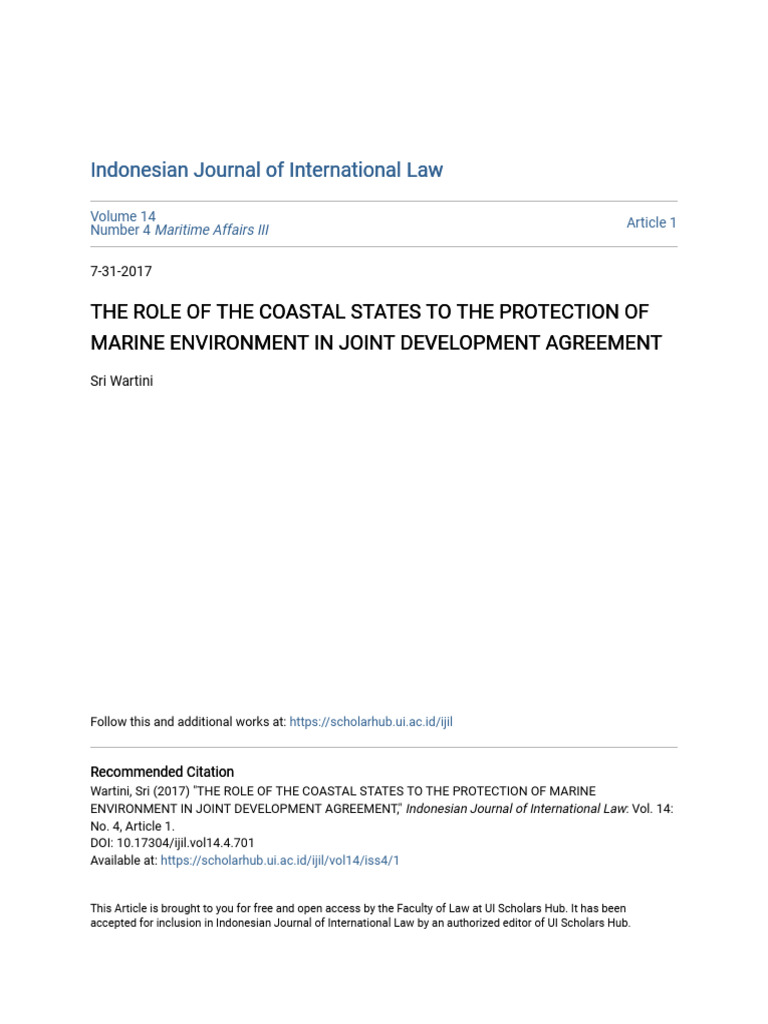 The Role of The Coastal States To The Protection of Marine Enviro | PDF ...