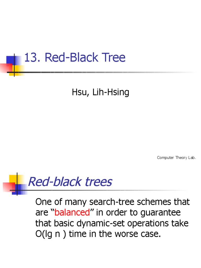 Red-Black Trees Overview and Operations | PDF | Applied Mathematics ...