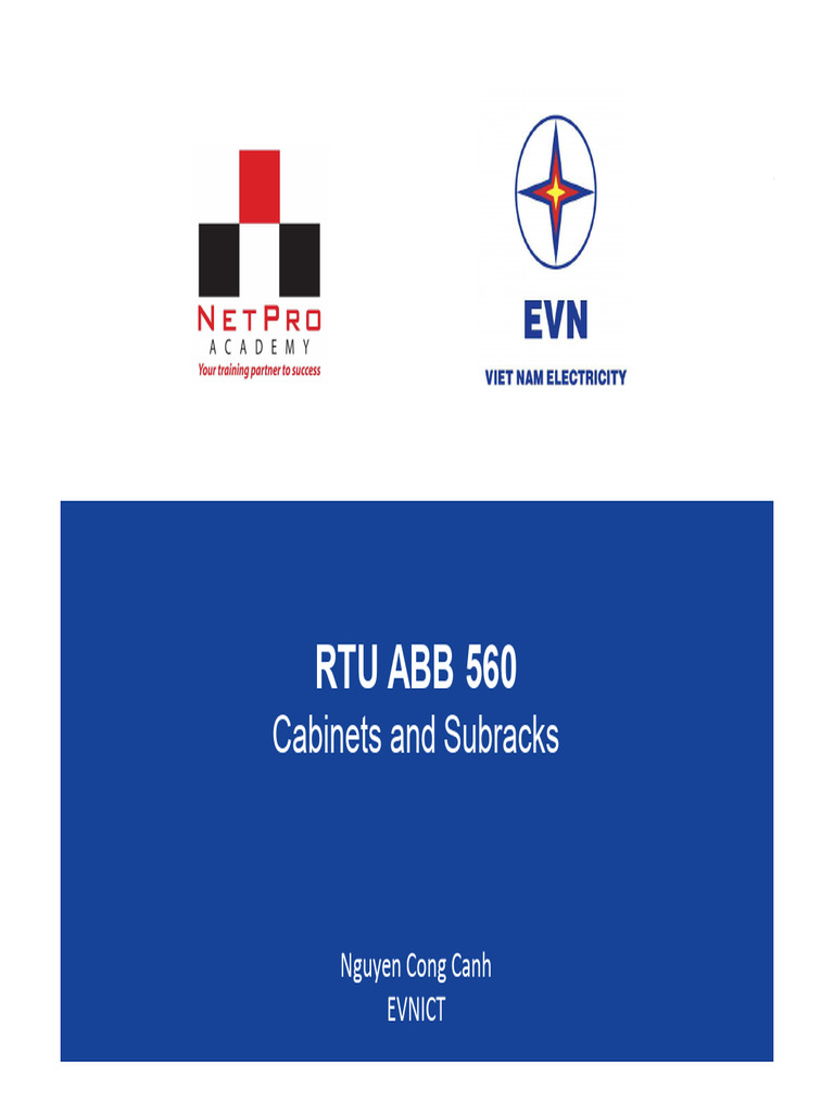 RTU ABB 560 Components Overview | PDF | Power Supply | Electromagnetism