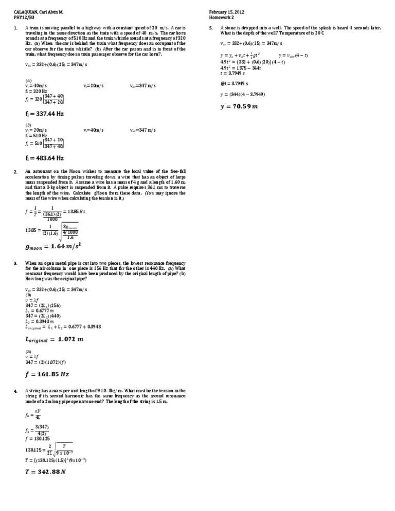 Phy12 HW2 | PDF | Teaching Methods & Materials
