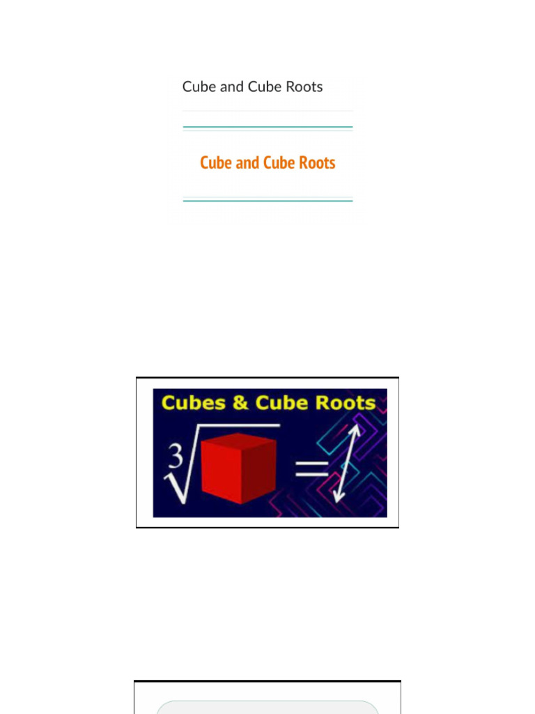 Cube and Cube Roots Viii | PDF