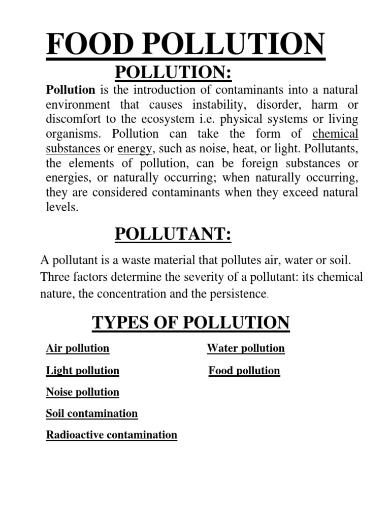 Pollution Slides | PDF | Foodborne Illness | Pollution