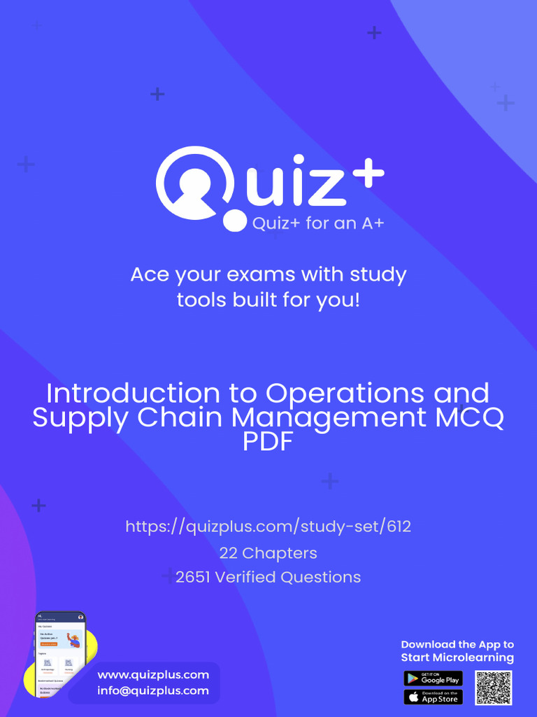 Introduction To Operations and Supply Chain Management MCQ PDF | PDF ...